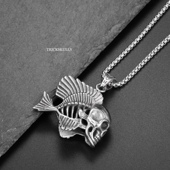 TRICKSKULLS | Jewelry | Skull Skeleton Ghost Fish Modern Punk Gothic ...